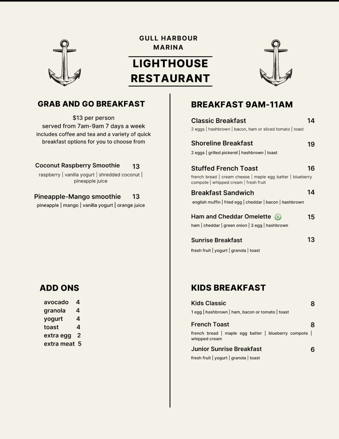 The Lighthouse Inn — Restaurant + Lounge – Gull Harbour Marina and ...